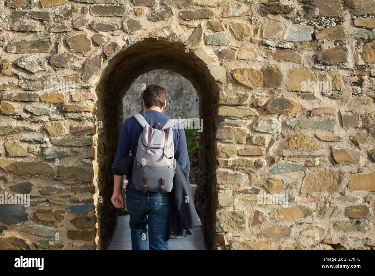 Walking to castle hi-res stock photography and images - Alamy