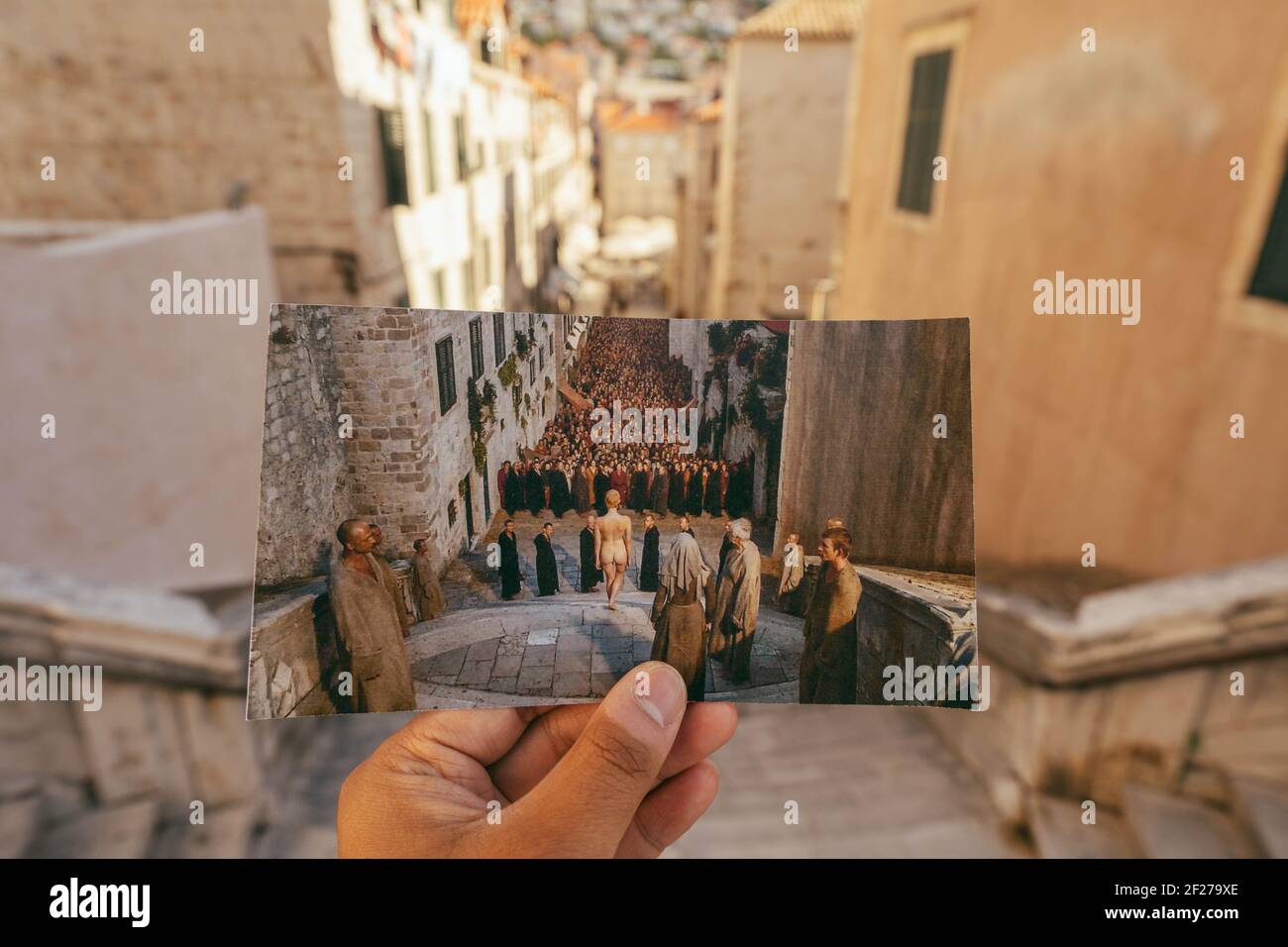Dubrovnik, Croatia - Aug 23, 2020: GoT TV scene photo held at actual ...