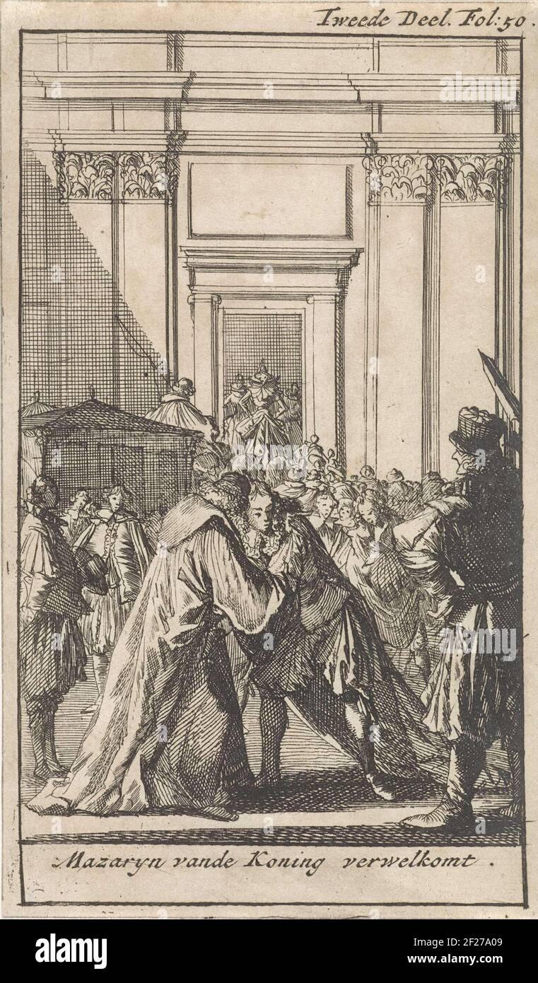 The young King Louis XIV welcomes and embraces Cardinal Mazarin. In the ...