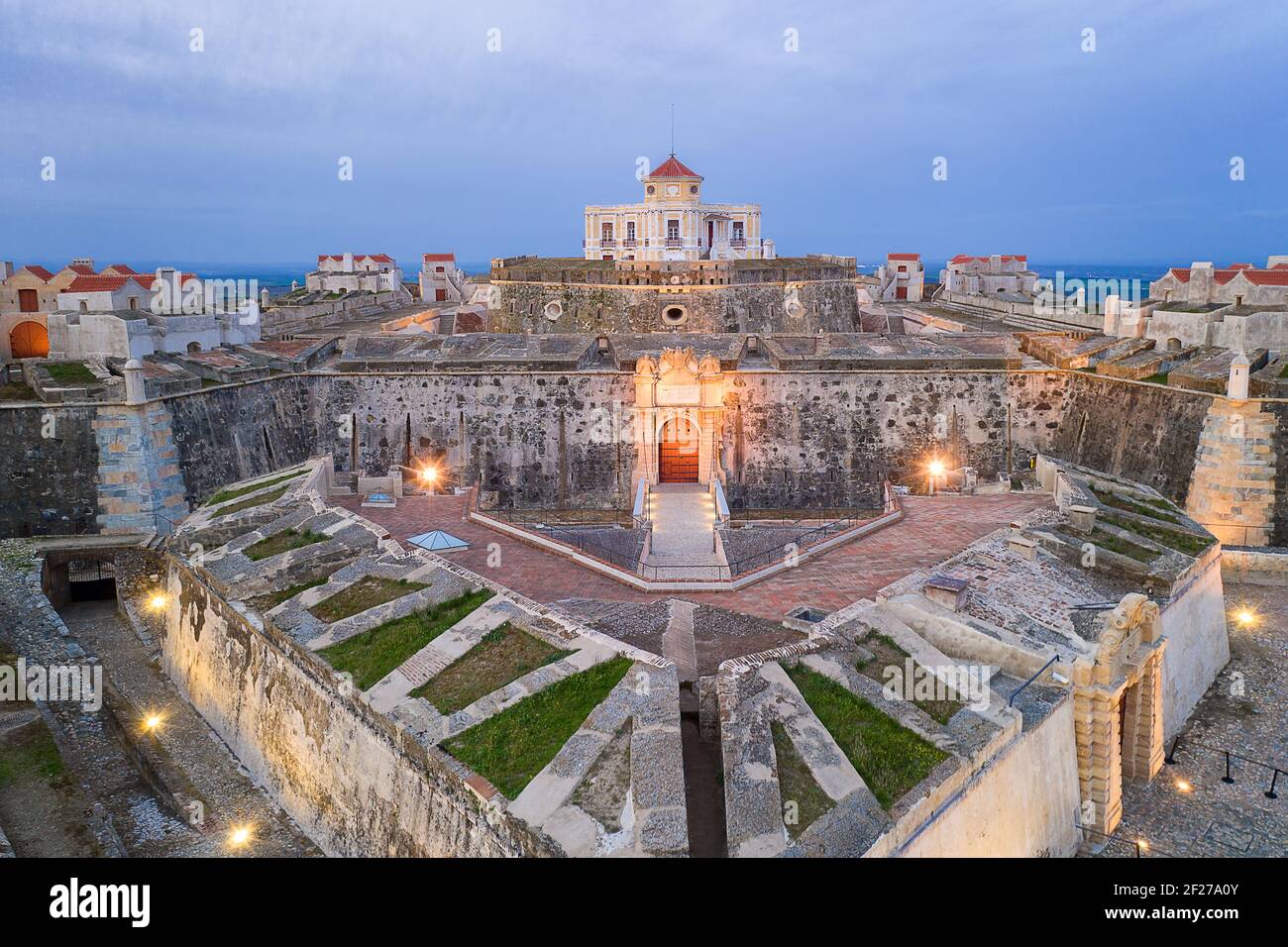 Elvas Fort drone aerial view of Forte Nossa Senhora da Graca in ...
