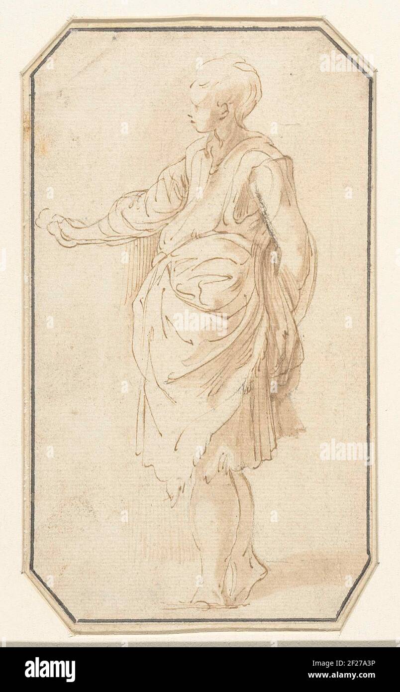 Standing woman, used to the left Stock Photo - Alamy