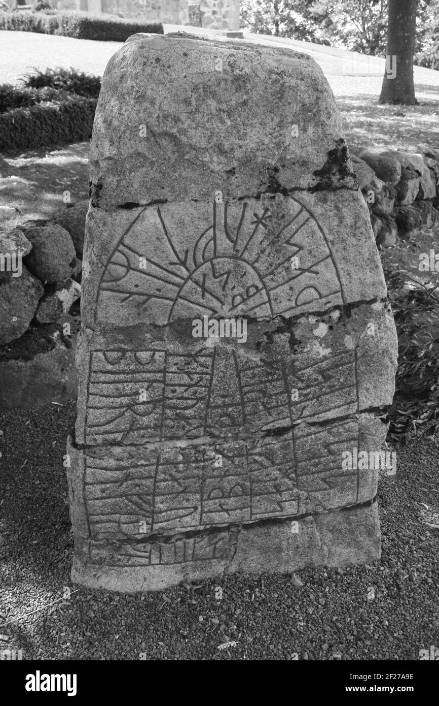 Ancient runestone Black and White Stock Photos & Images - Alamy