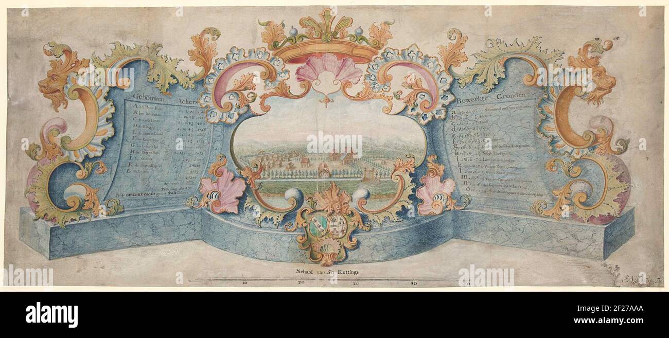 Fragment of a large map of a West Indian plantation. Fragment of a ...