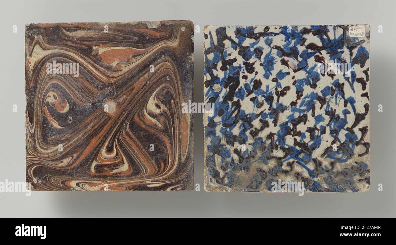 Two marbled tiles Stock Photo - Alamy