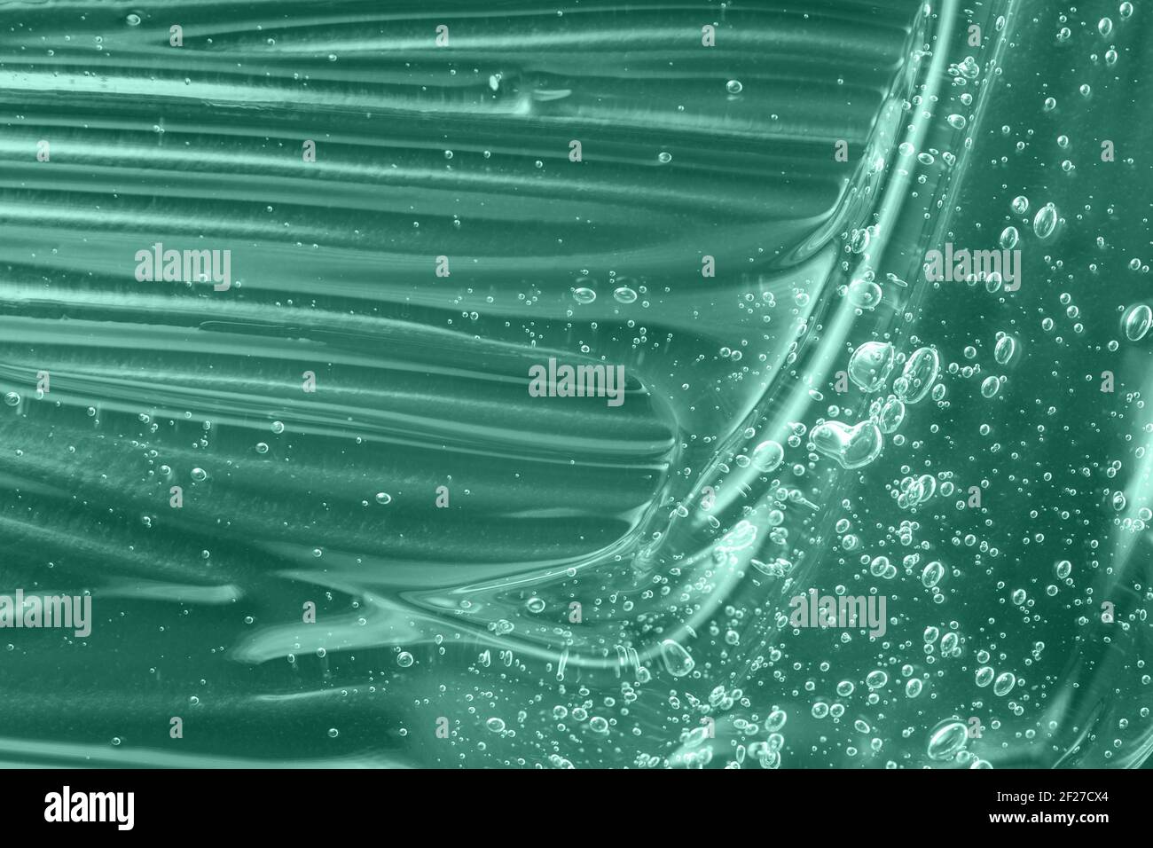 Aloe vera cosmetic gel texture with bubbles background. Hyaluronic acid ...