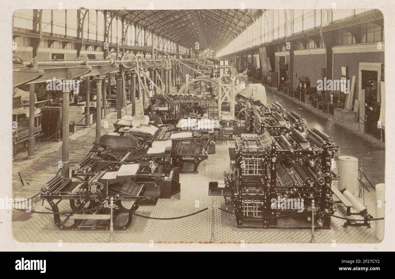 Interior of the Galerie des Machines at the World Exhibition in Paris ...