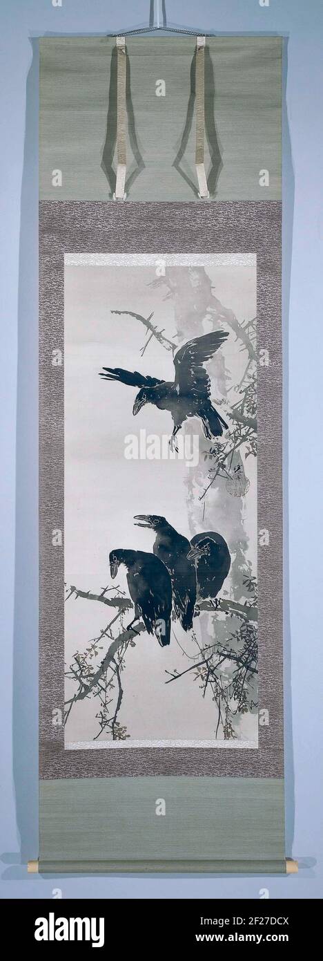 Group crows perching on tree hi-res stock photography and images - Alamy