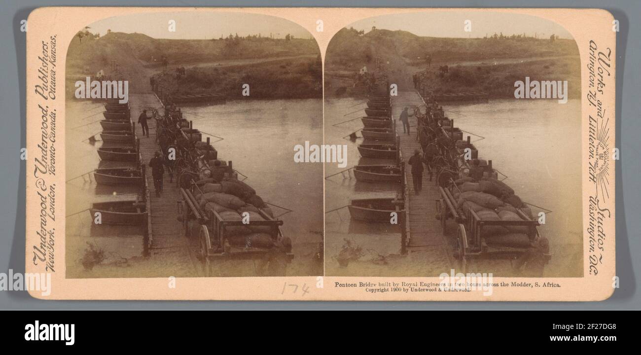 View of a pontoon bridge in South Africa; Pontoon Bridge Built by Royal ...