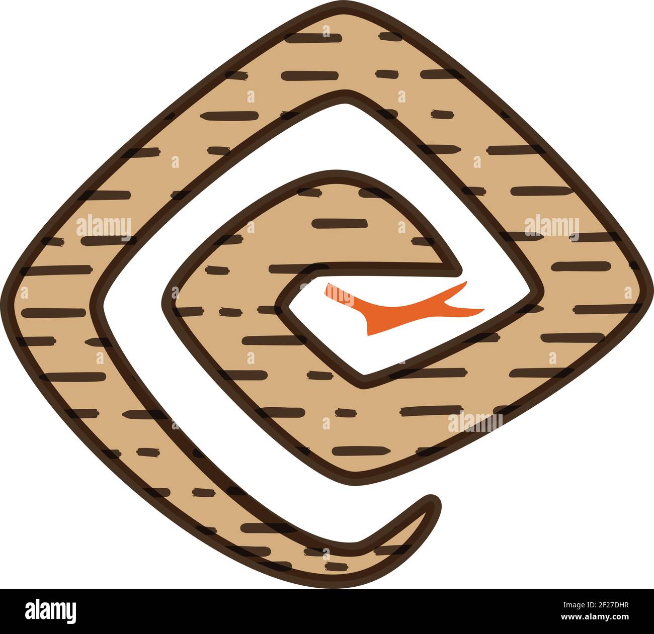 winding circular triange snake Stock Vector Image & Art - Alamy
