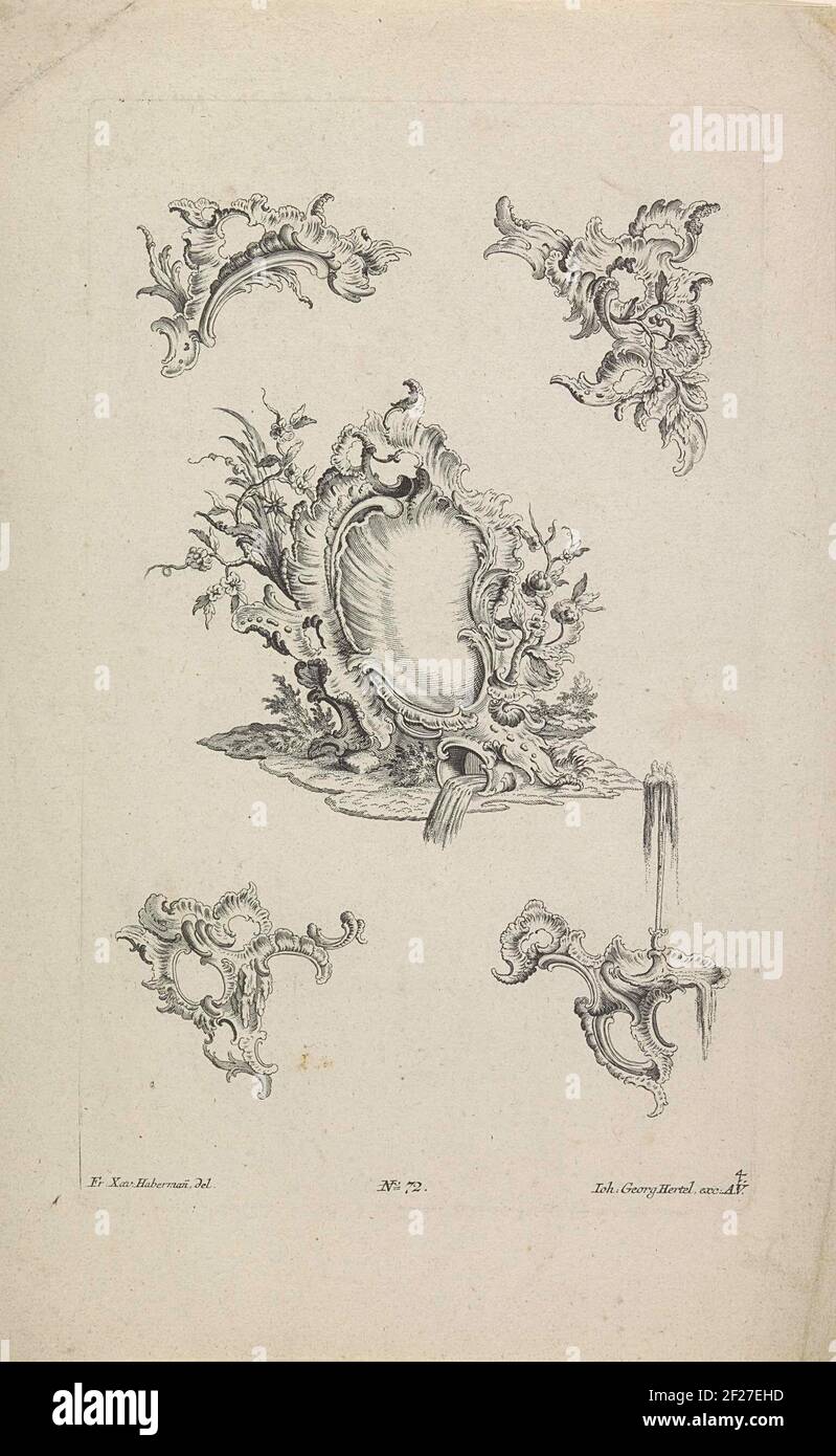 Four rocaille ornaments hi-res stock photography and images - Alamy