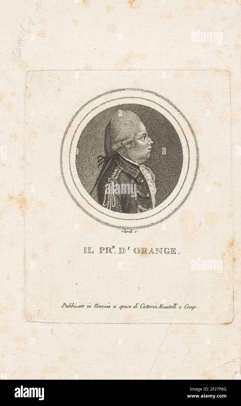 Portrait of Willem V, Prince of Orange-Nassau.Portrait of Willem V in a ...
