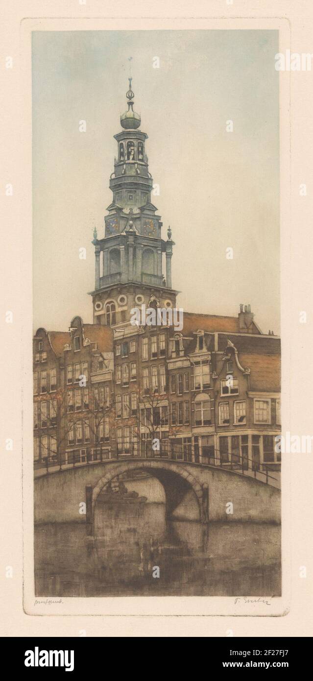 Zuiderkerk in Amsterdam.The Tower of the Zuiderkerk, seen from the ...