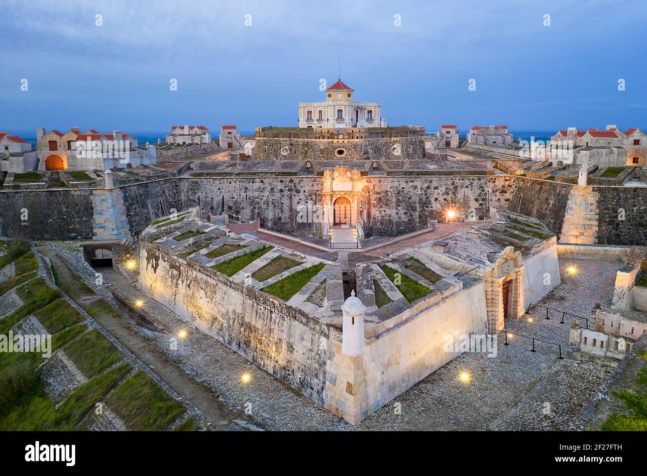 Elvas Fort drone aerial view of Forte Nossa Senhora da Graca in ...