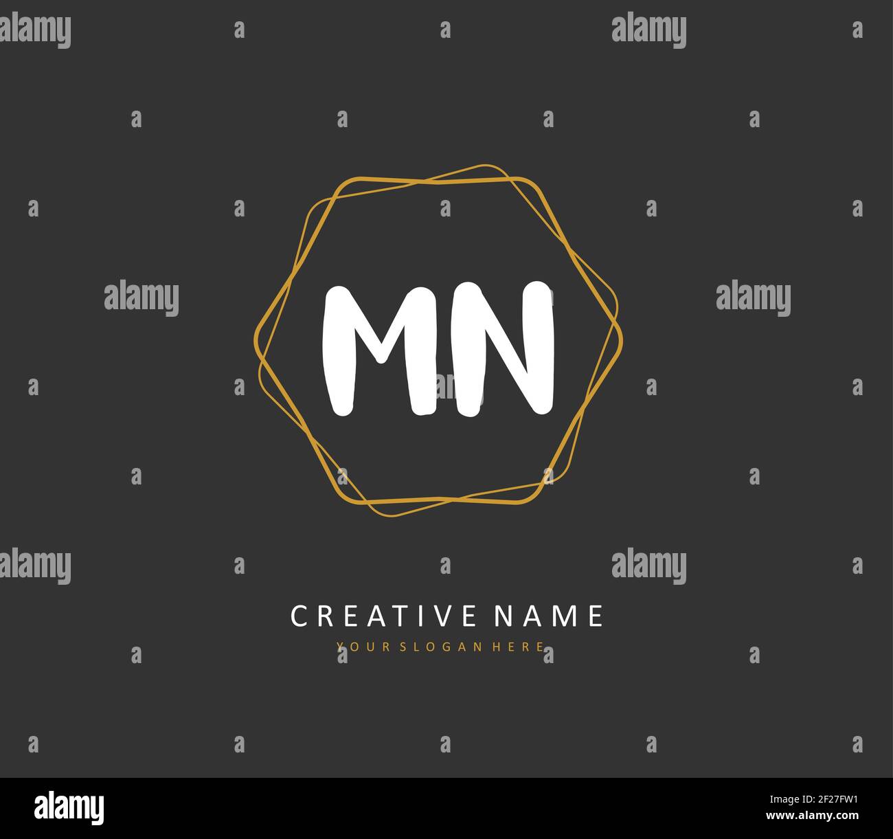 N m initial logo hi-res stock photography and images - Alamy