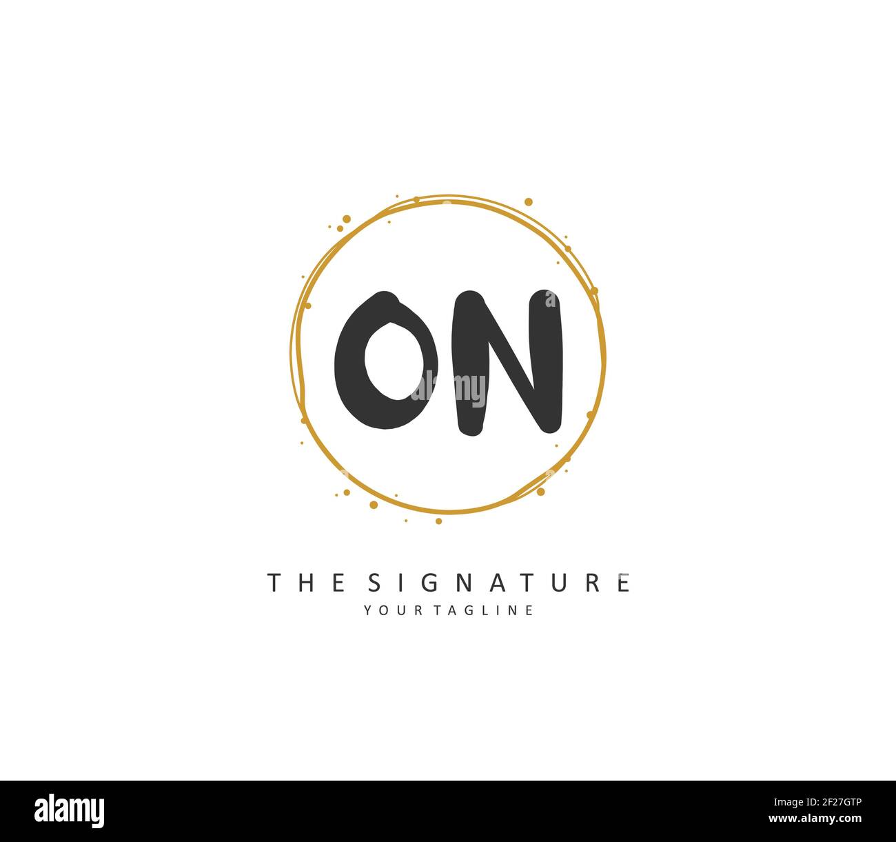 Signature gold text on Stock Vector Images - Alamy