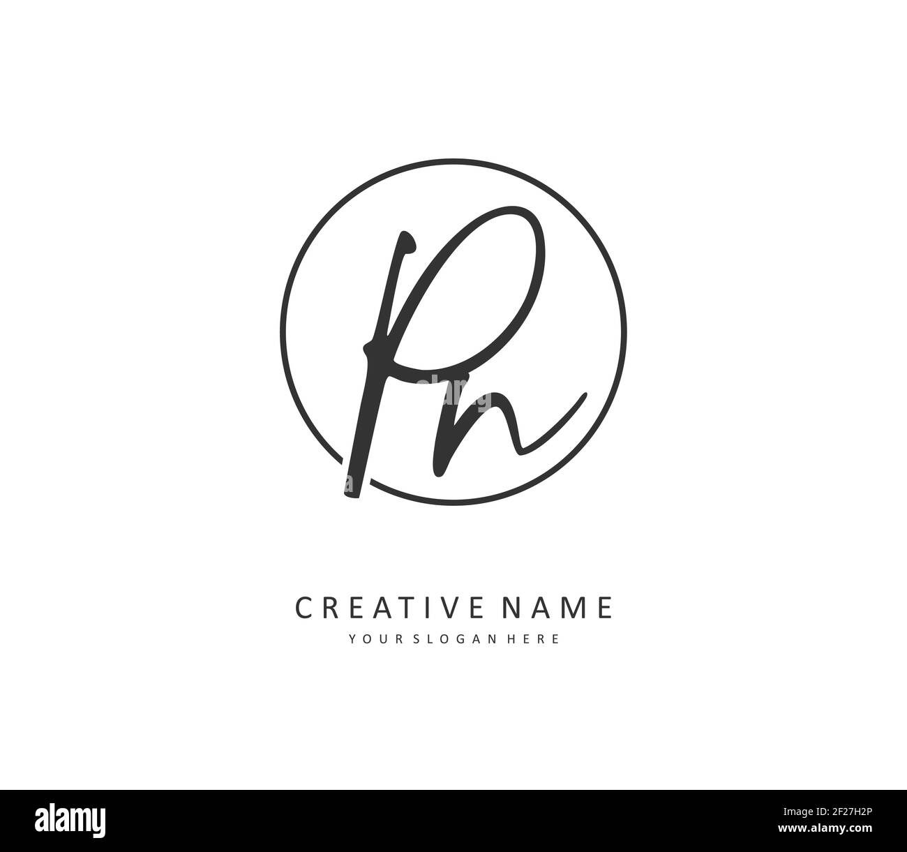 P N PN Initial letter handwriting and signature logo. A concept ...