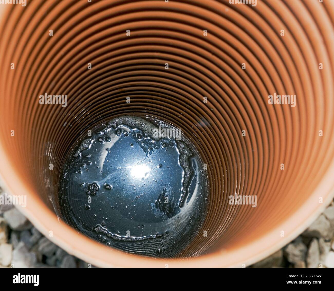 Well for a drainage with dirty water Stock Photo - Alamy