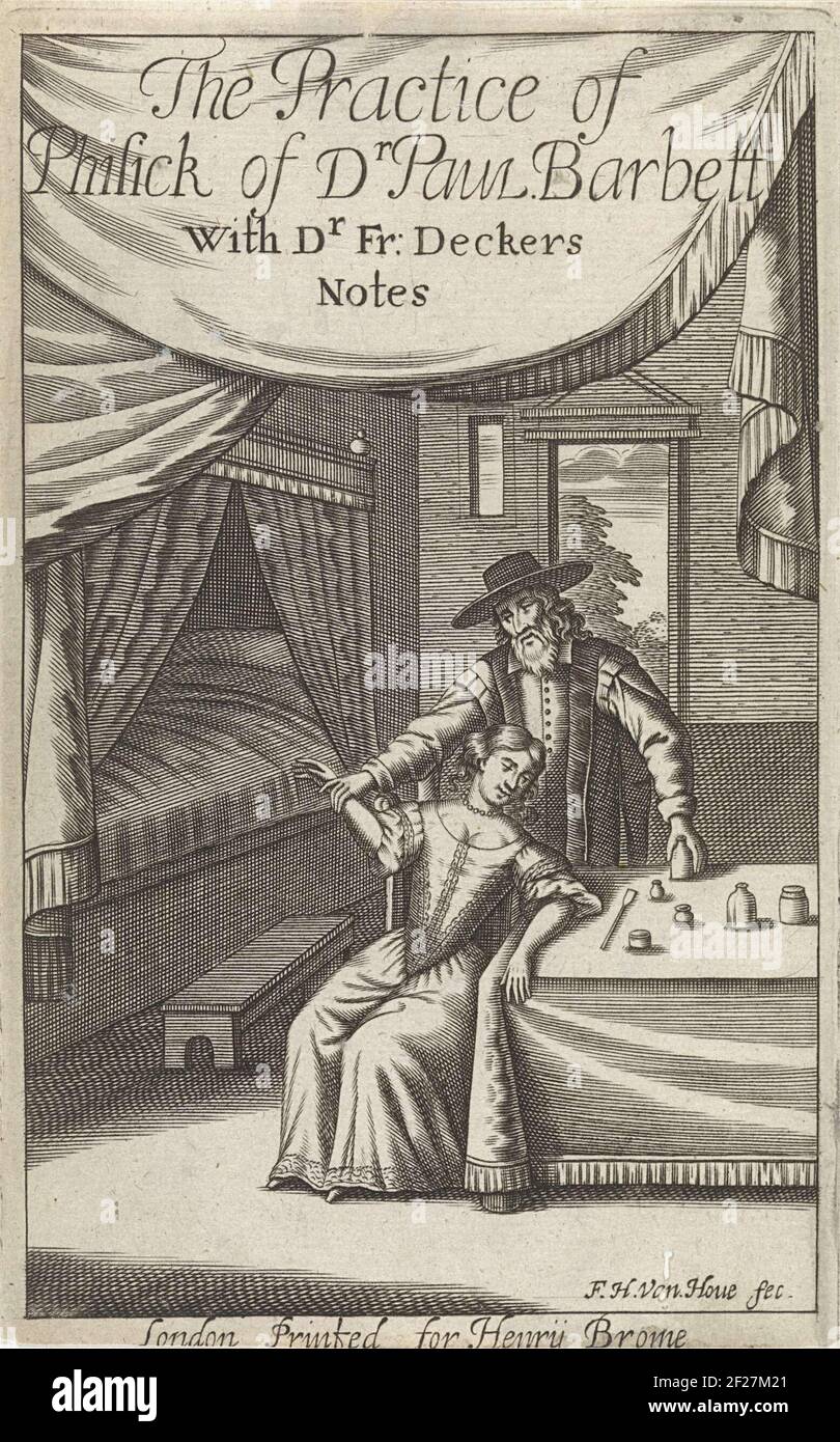 A doctor, Paulus Barbette, feels a young woman sitting in front of him ...