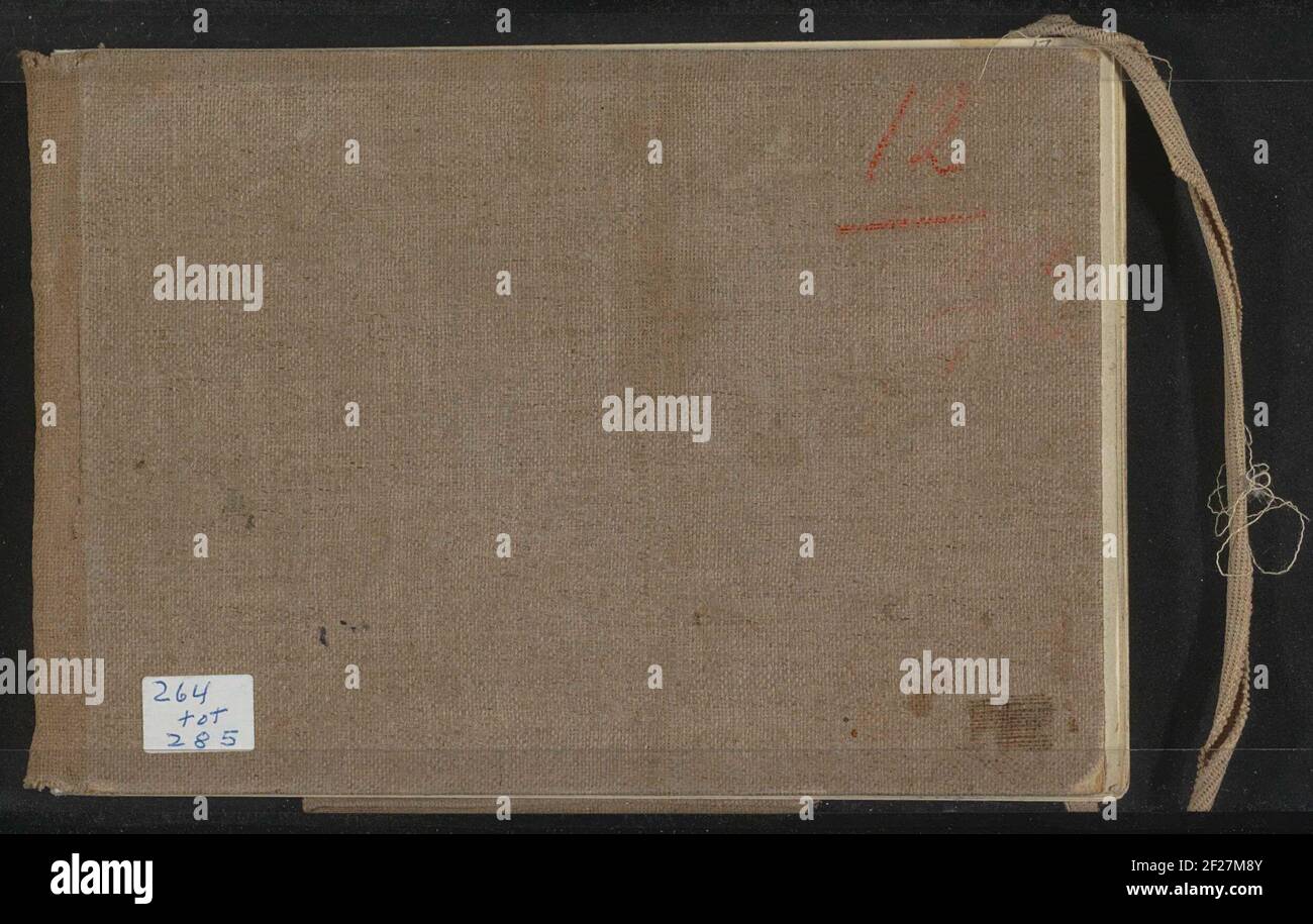 Schetsboek met 17 bladen.Sketchbook consisting of 17 blades with heads ...