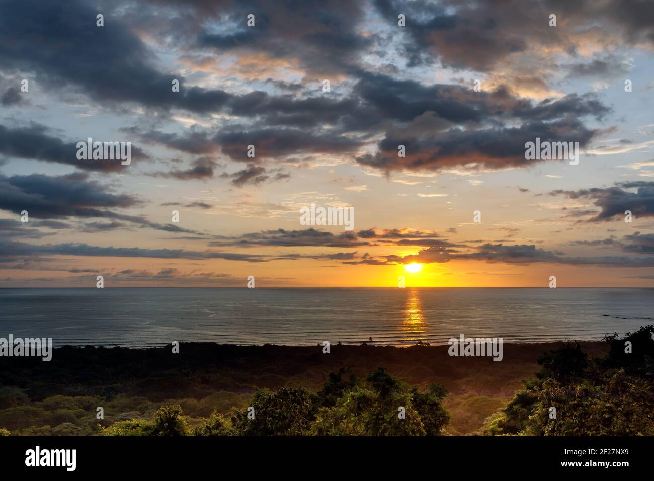 Beach Mountain Sunset 2 Stock Photo - Alamy