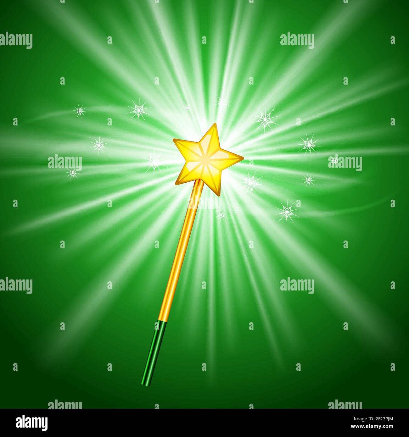 Golden stars on green Stock Vector Images - Alamy