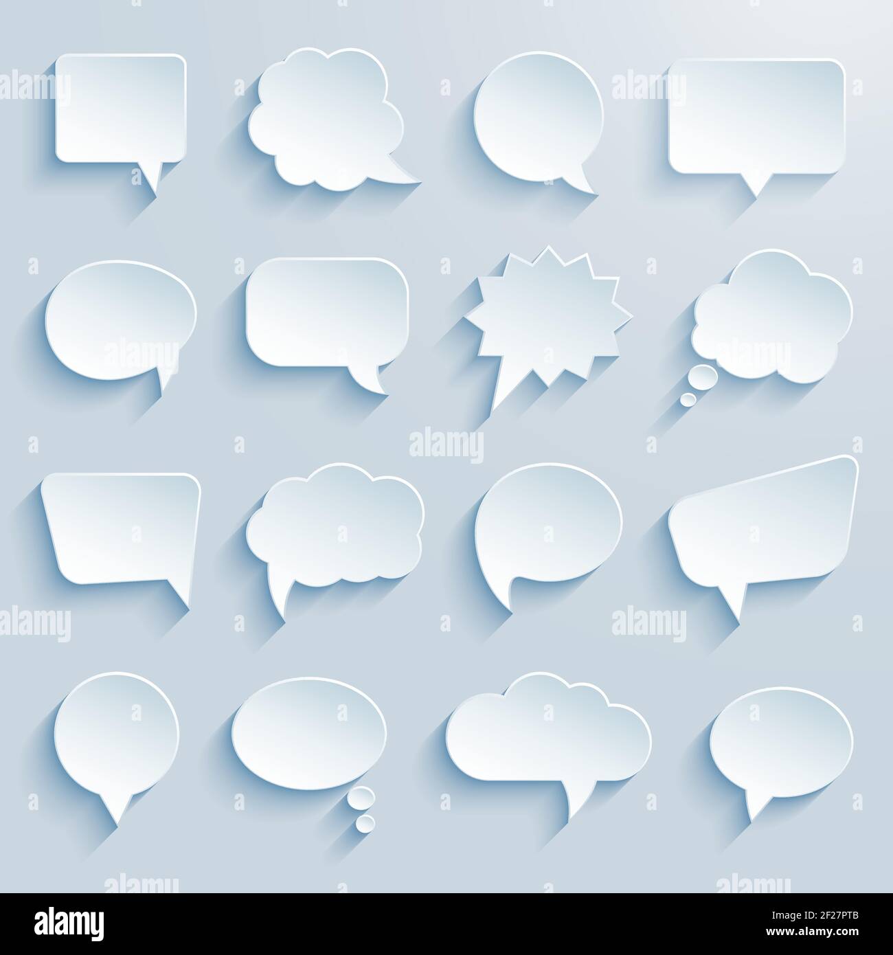 paper communication bubbles on white background vector eps10 ...