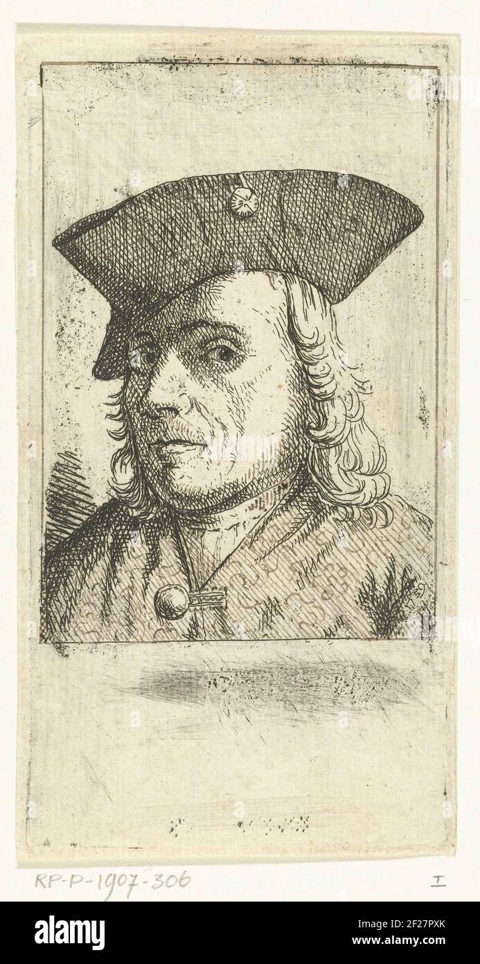 Self-portrait of artist Cornelis van den Berg Stock Photo - Alamy