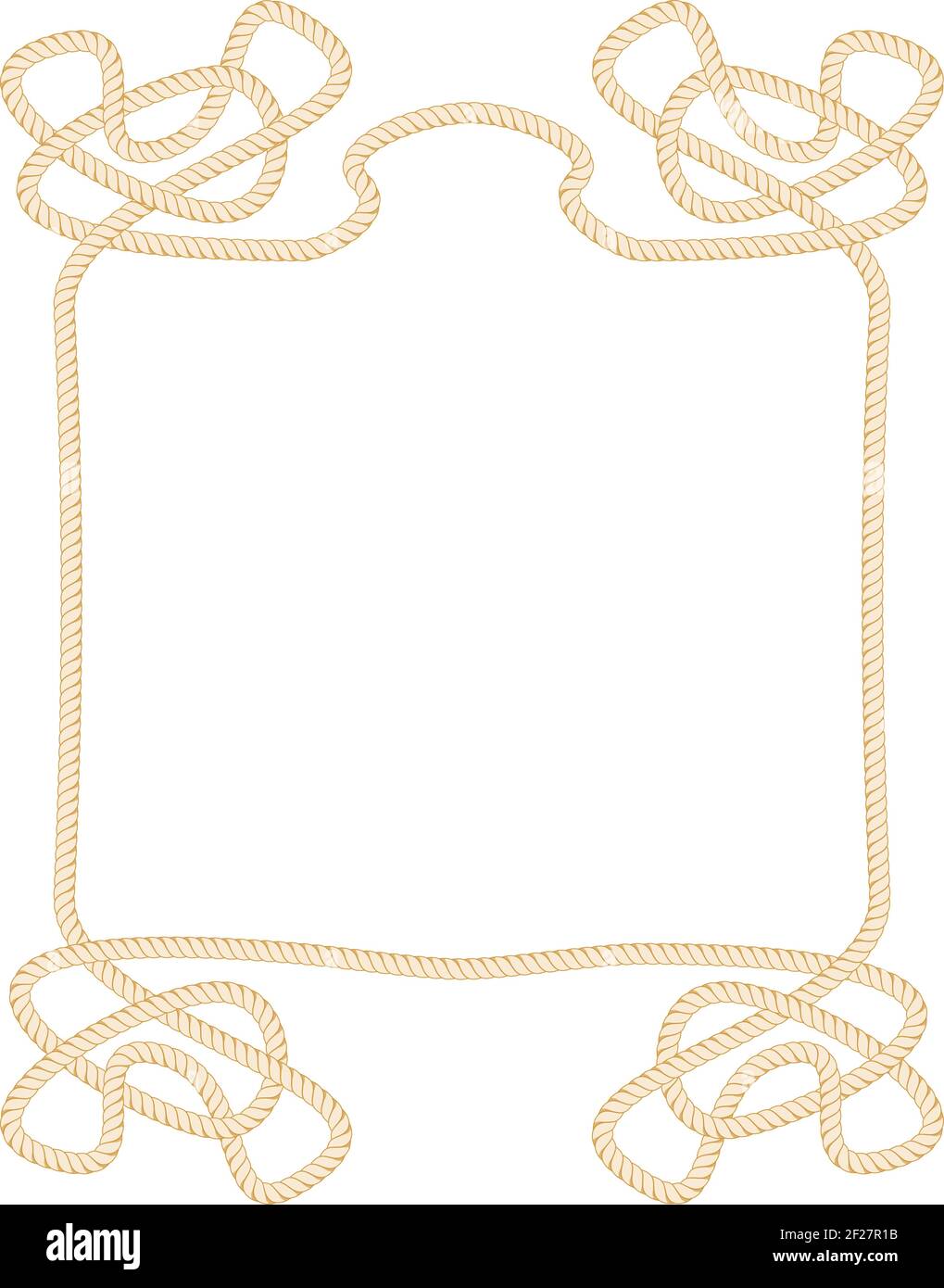 Vector Rope Frame isolated on white background Stock Vector Image & Art ...