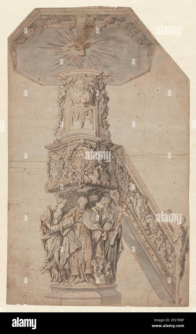 Design drawing for a pulpit Stock Photo - Alamy