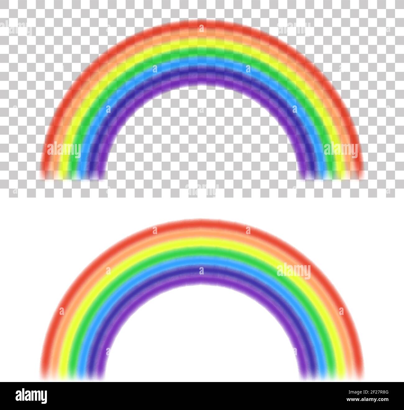 Vector Rainbow on transparent and white background Stock Vector Image ...