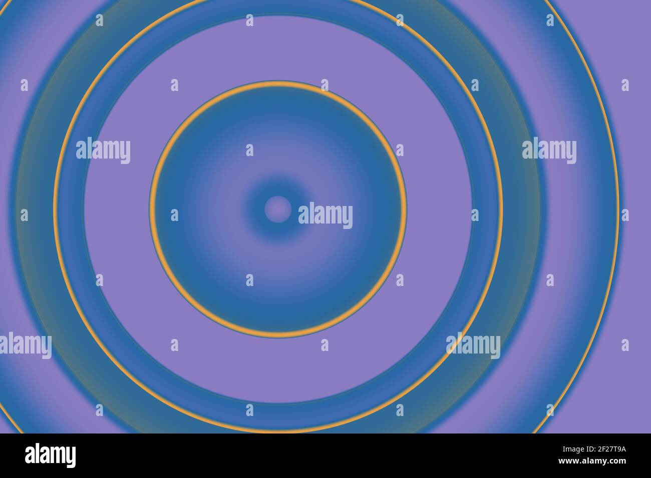 A circle-shaped target with yellow and blue lines against a purple ...