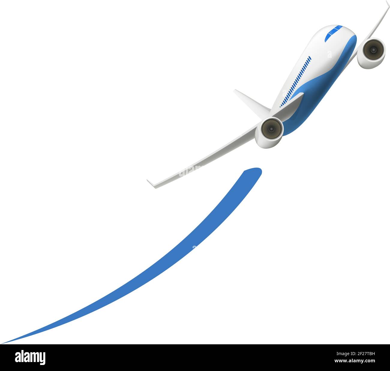 Vector Airplane Takeoff isolated on white background Stock Vector Image ...