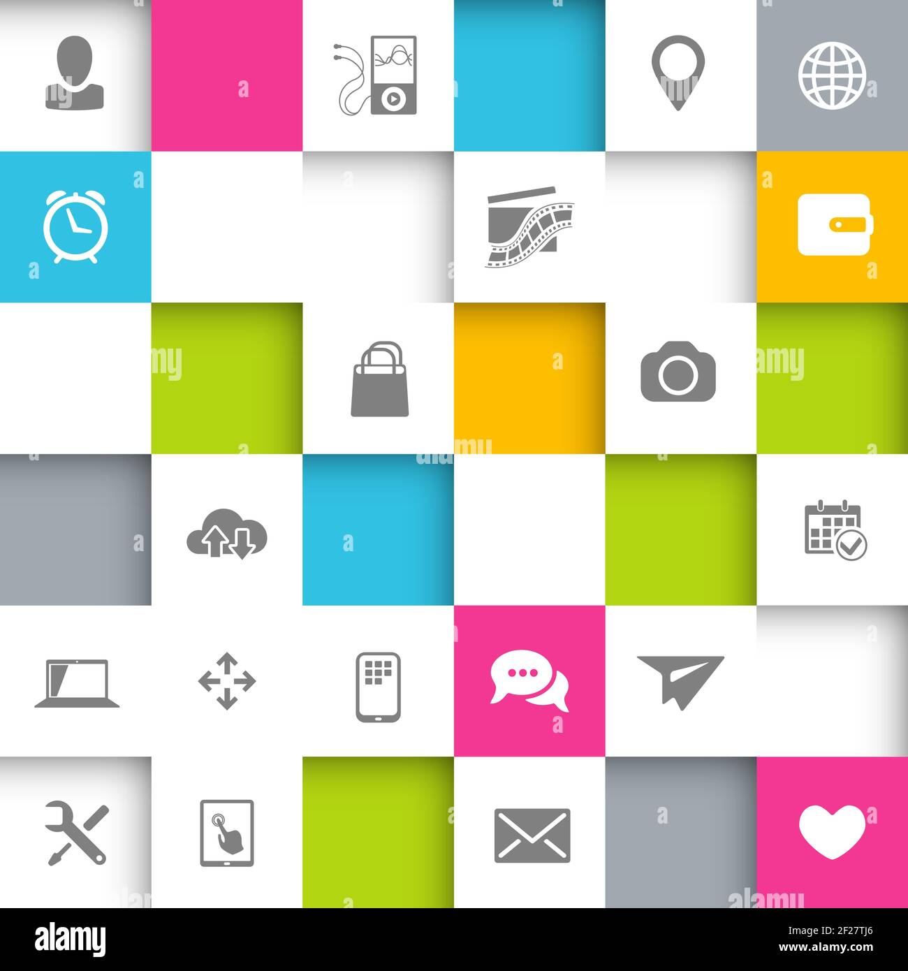 Vector Infographic Design with squares and icons Stock Vector Image ...