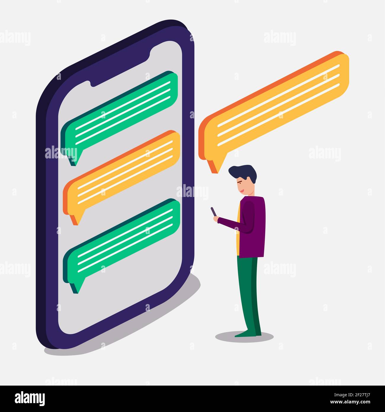 Human messenger Stock Vector Images - Alamy
