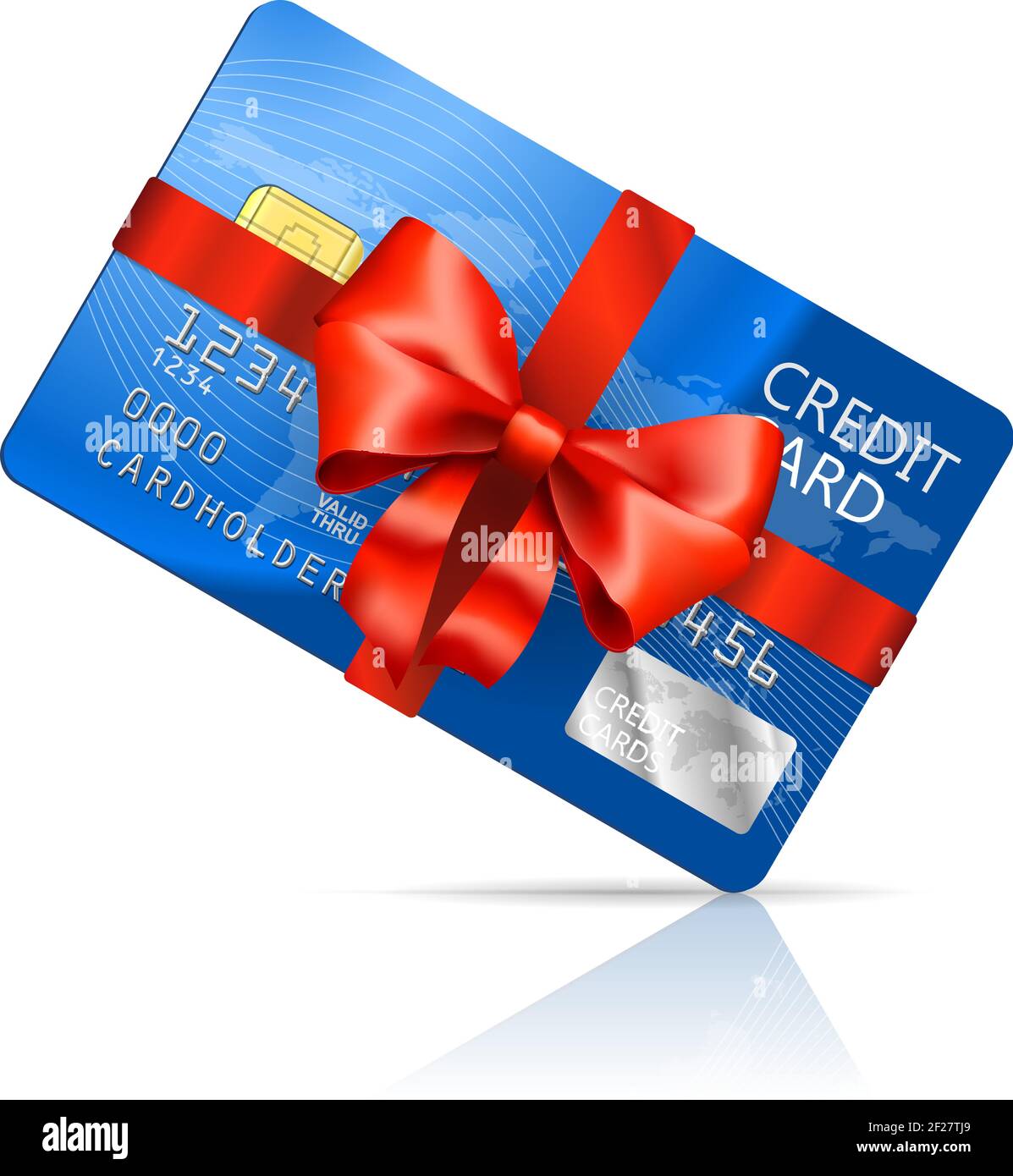 Gift Credit Card isolated on white background Stock Vector Image & Art ...