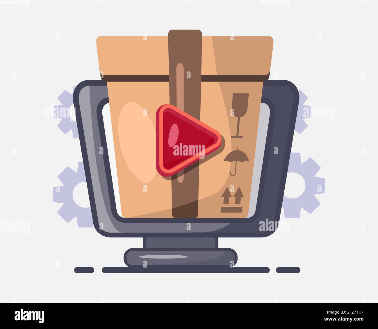 unboxing video concept icon vector illustration Stock Vector Image ...