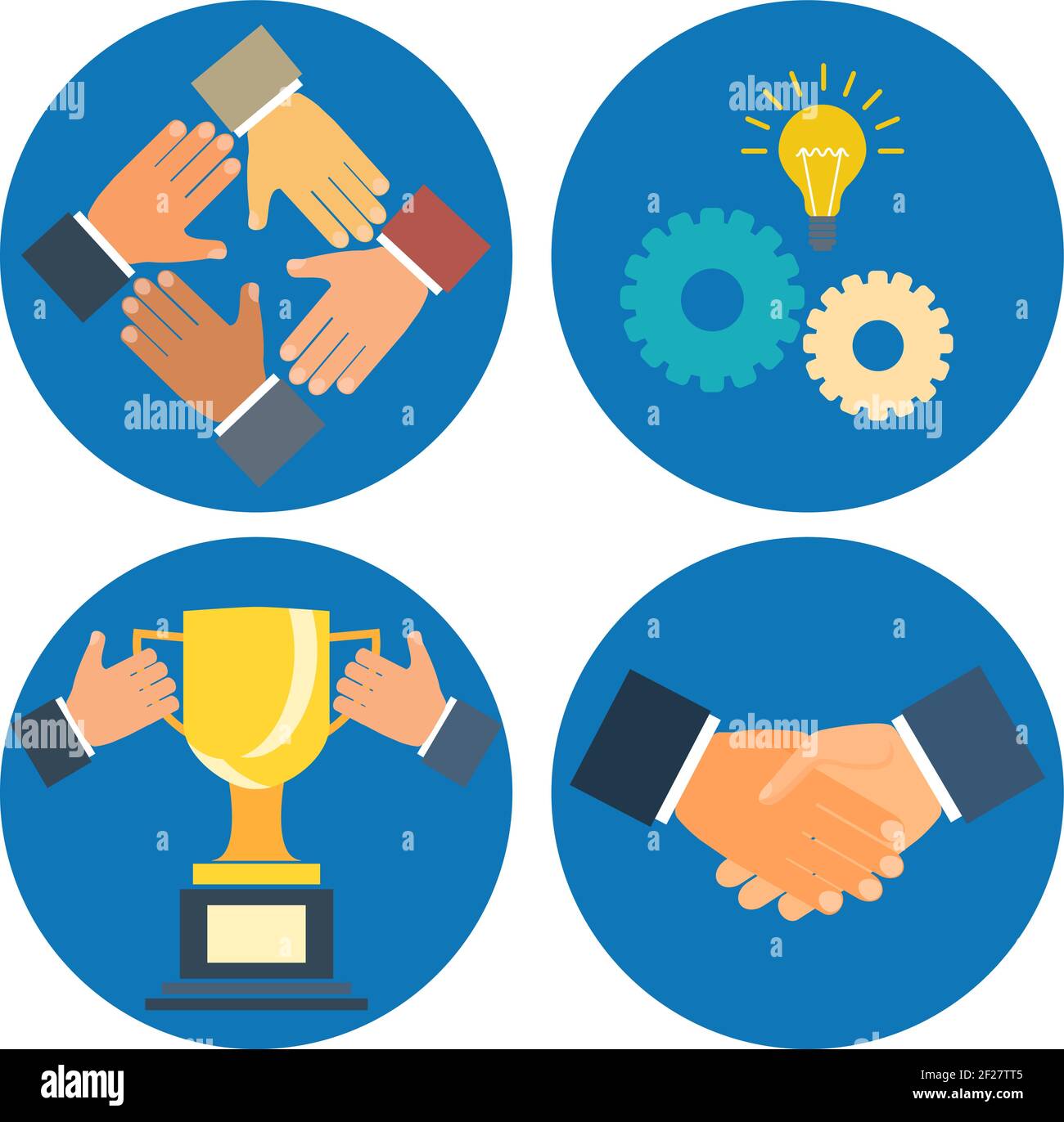 partnership concepts business illustration: assistance, cooperation ...