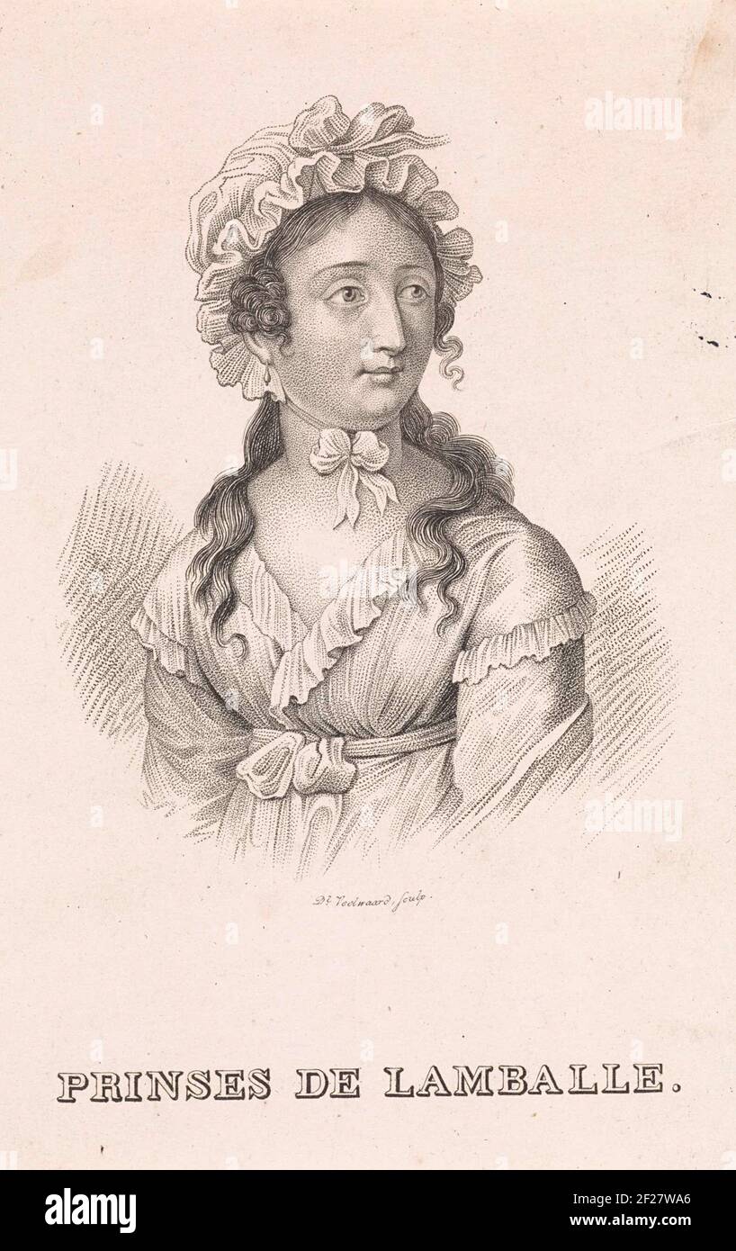 Portrait of Maria Louise from Savoye-Carignano; Princess of Lamballe ...