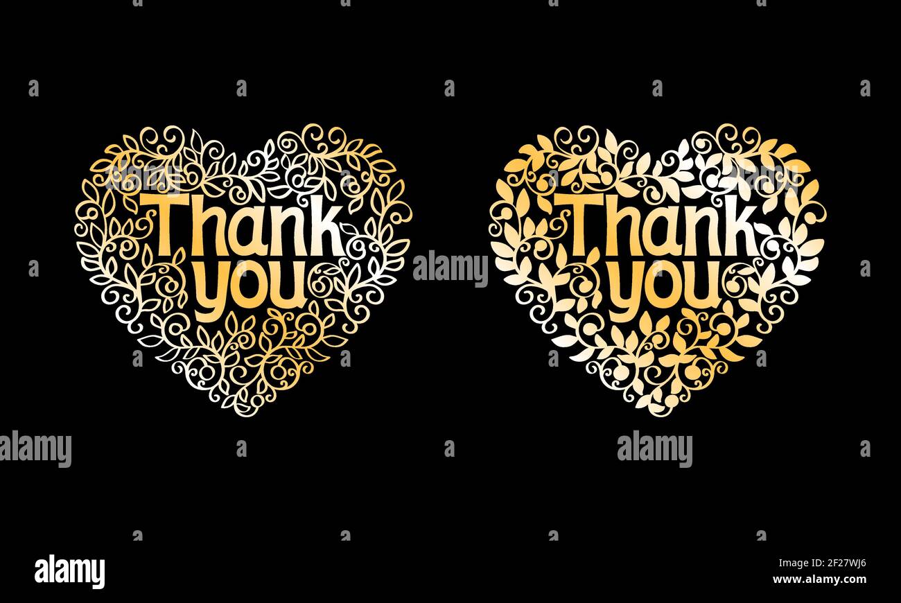 Thank golden lettering design vector hi-res stock photography and ...