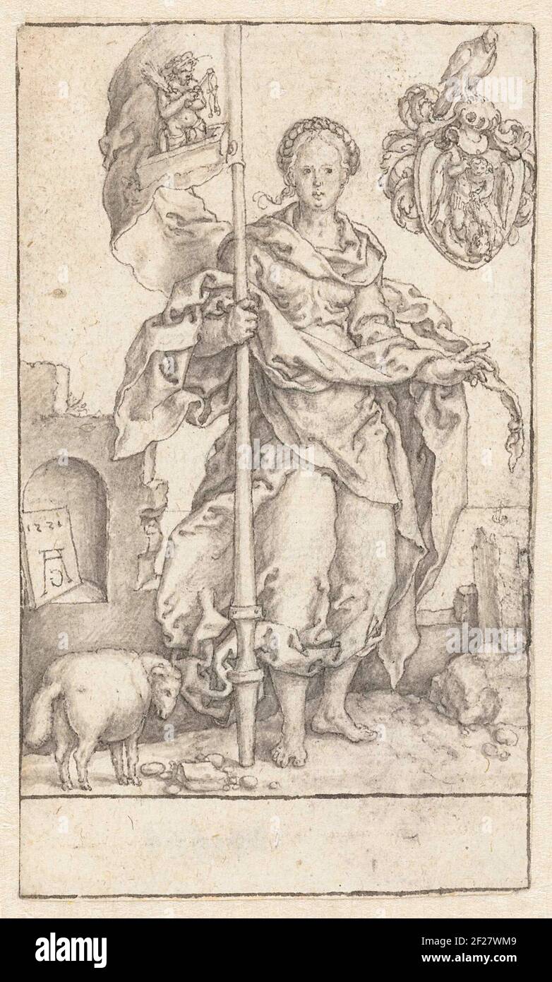 Humility; Design drawings for the seven virtues. Design for a print ...