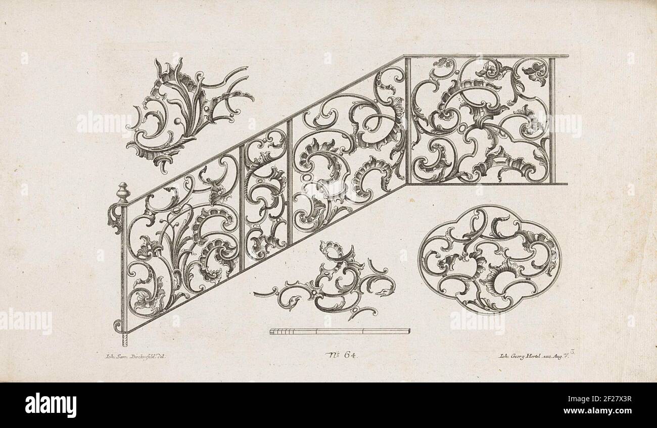 Four detailed designs for an ornamental gate with seed beads; Designs ...