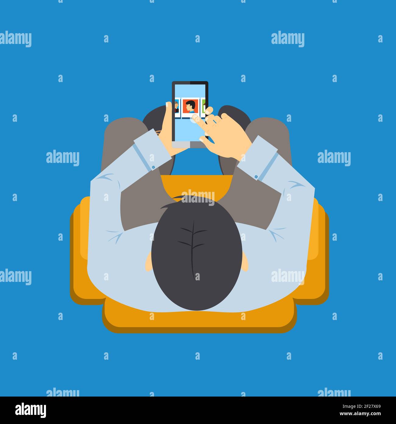 Chair from above Stock Vector Images - Alamy