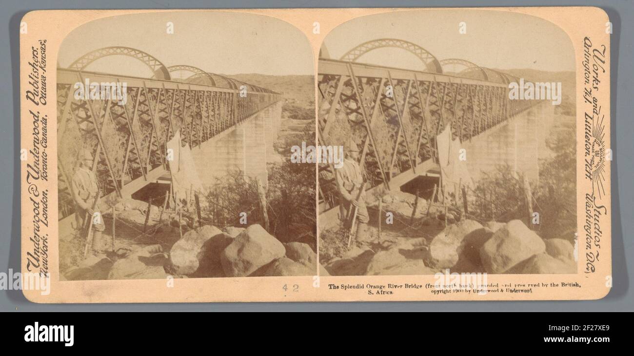 The splendid Orange River Bridge (from north bank) guarded by the ...