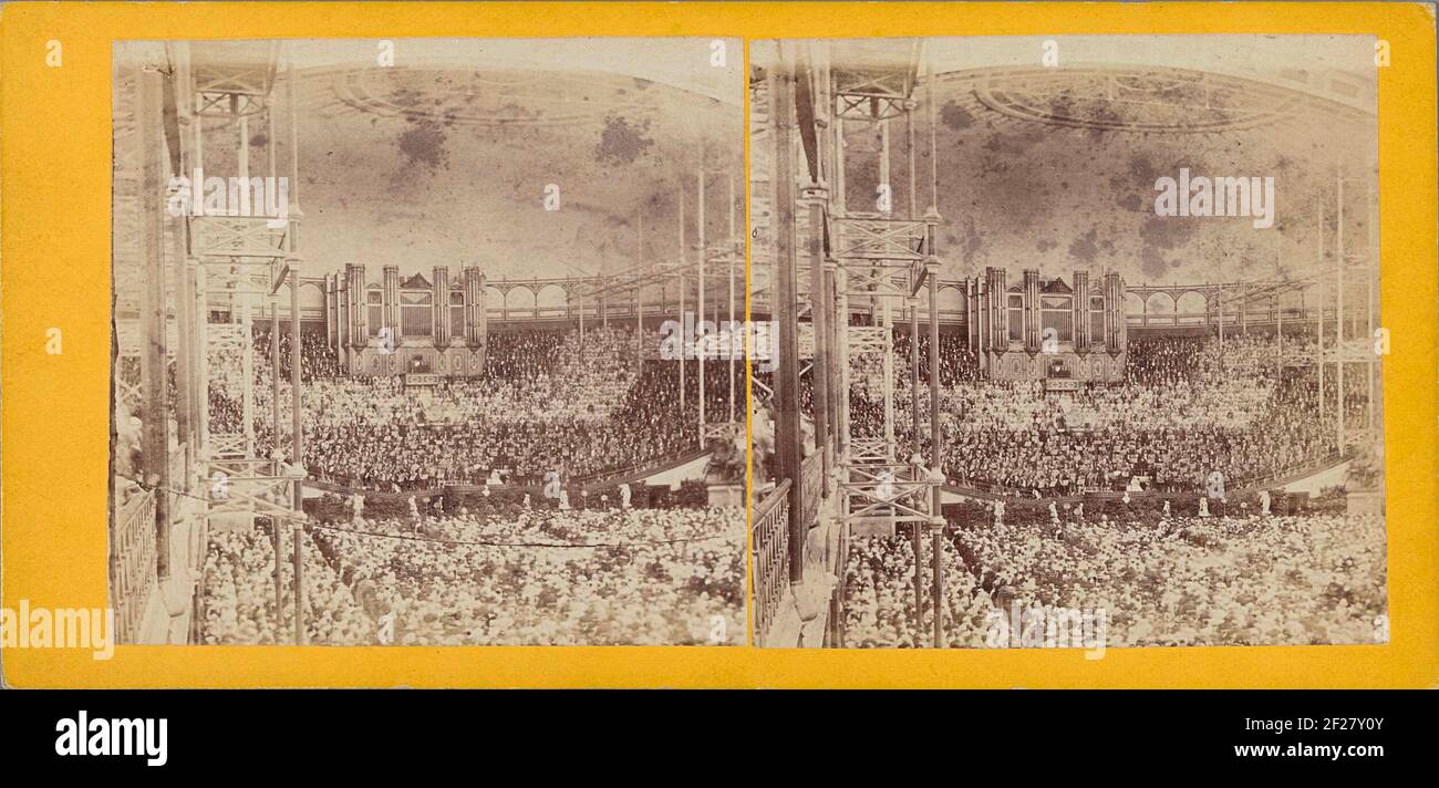 Concert hall in Crystal Palace with orchestra and audience Stock Photo ...