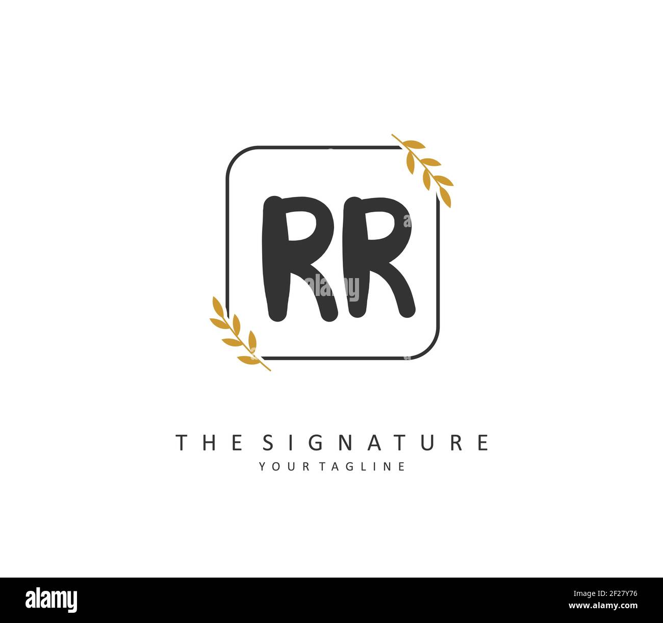 RR Initial letter handwriting and signature logo. A concept handwriting ...