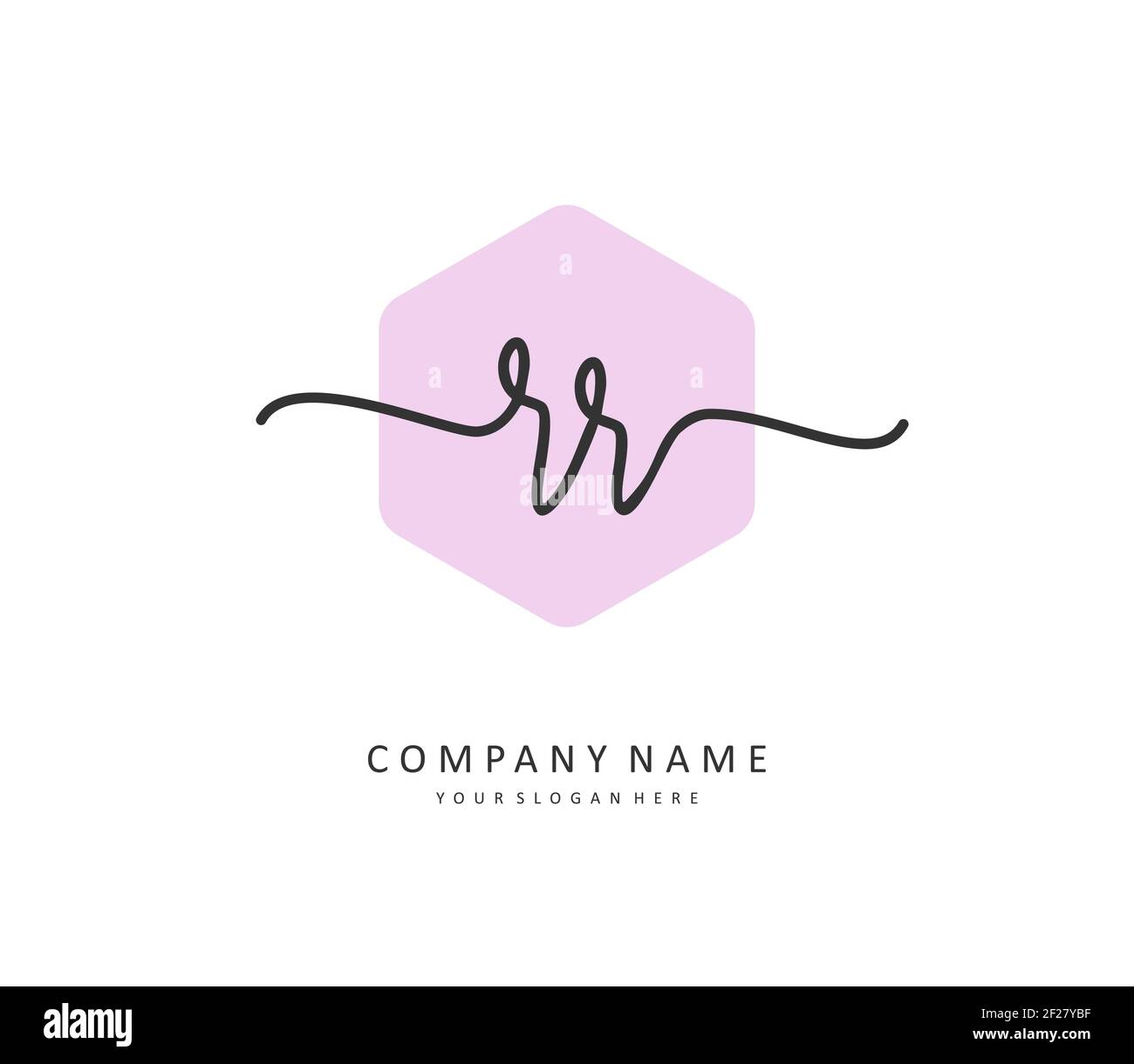 RR Initial letter handwriting and signature logo. A concept handwriting ...