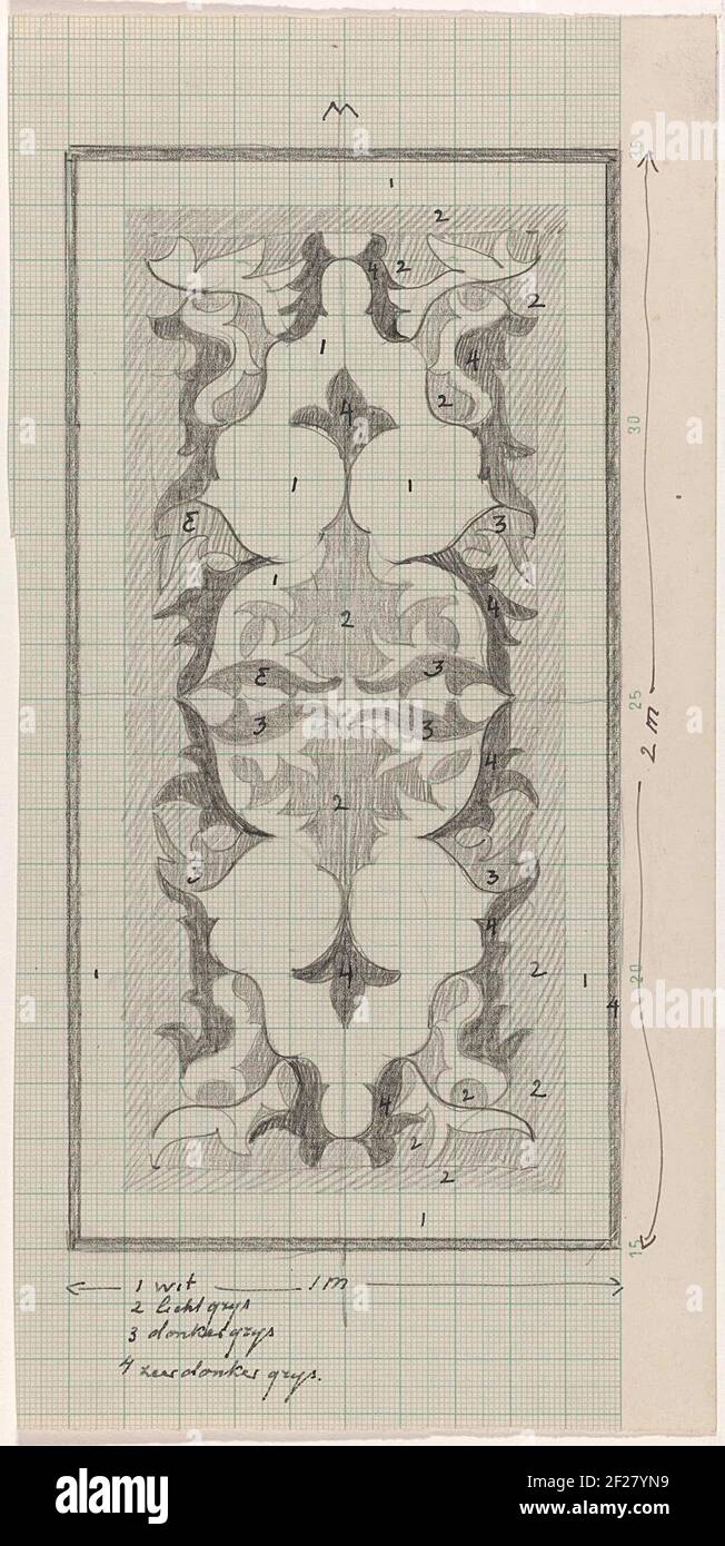 Decorative design with color indications Stock Photo - Alamy