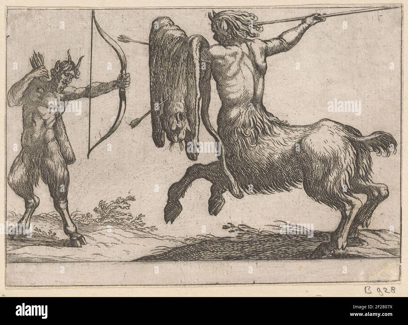 Attacking a centaur a Sater; Fighting animals Stock Photo - Alamy