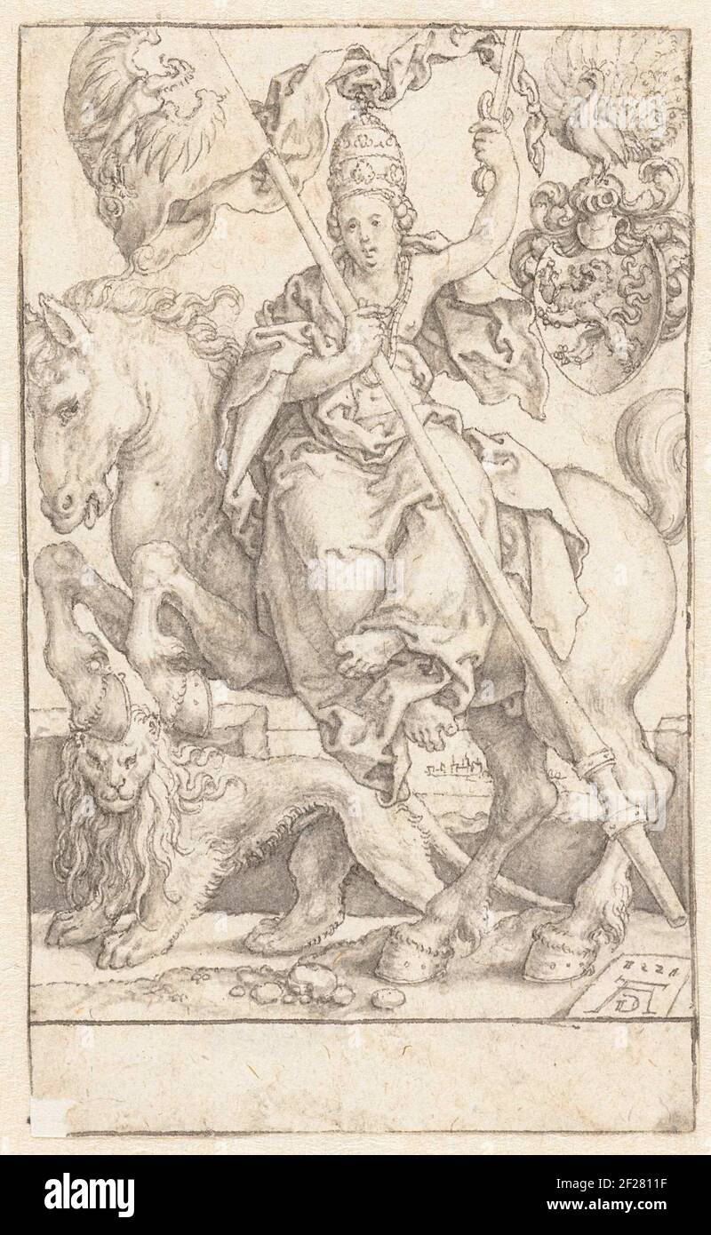 Pride; Design drawings for the Seven Dead Sins. The Pride; Second ...