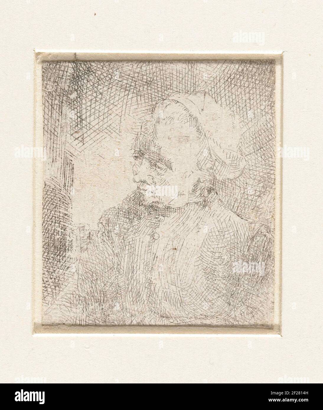 Bust of a woman with a hat. Bust of An Old Woman With A Must, Three ...